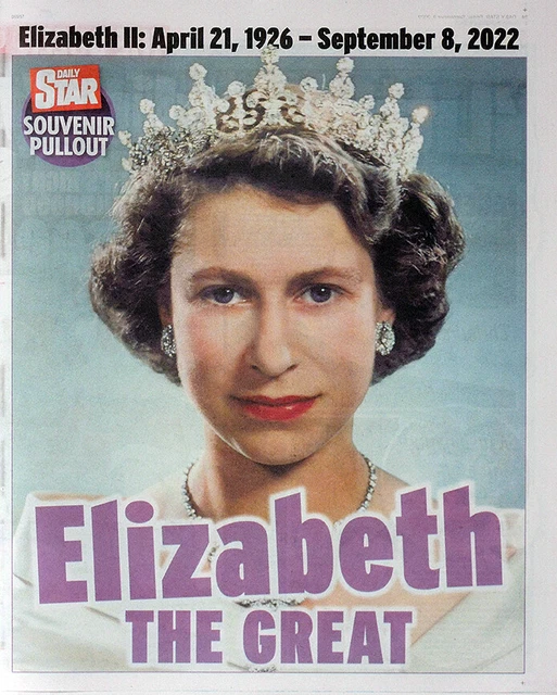 DAILY STAR SUPPLEMENT 9 Sept 2022 Queen Elizabeth Ii Dead Tribute Uk ...