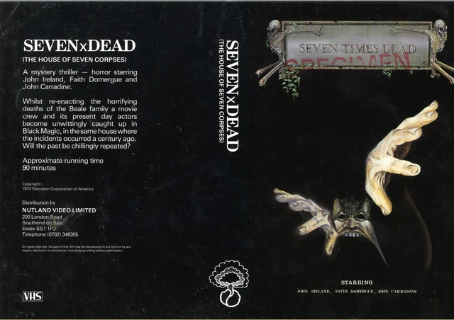 SEVEN TIMES DEAD aka SEVEN X DEAD (3) / UK PRE-CERT VIDEO SLEEVE ...