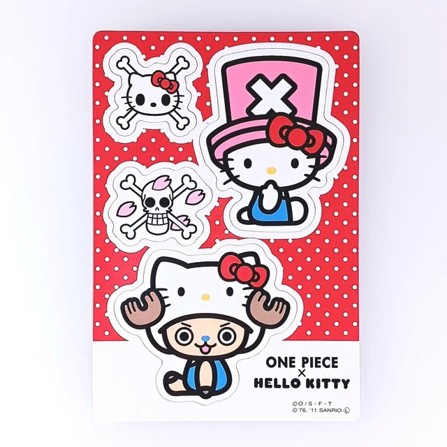 TONY TONY CHOPPER Hello Kitty × Feuille magnétique en caoutchouc d'une ...