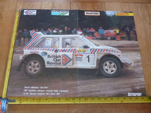 DAVID GILLANDERS GARTRAC Mg Metro 6R4 Marlboro 1987 Rally Autosport ...