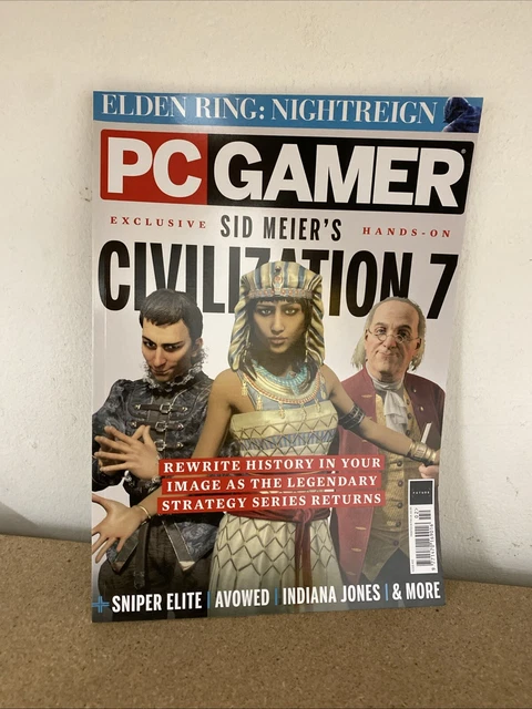 PC GAMER MAGAZINE #405 2025 Exclusive Hands-on Sid Meier's Civilization ...