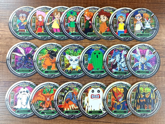 DIGIMON MEGA TAZOS 20/20 Full Set!! Pepsico, Argentina 2001 - Extremely ...
