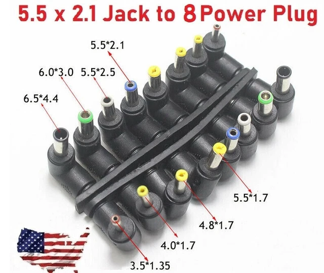 AC 100-240V TO DC 12V 2A Power Supply Adapter Charger with 8 Sizes DC ...