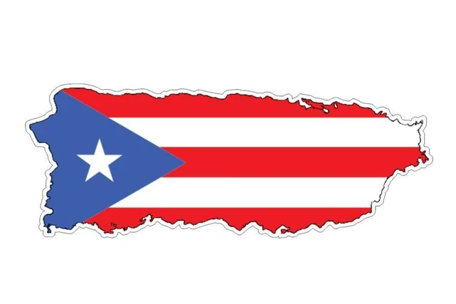 STICKER CAR MOTO map flag vinyl outside wall decal macbbook puerto rico ...