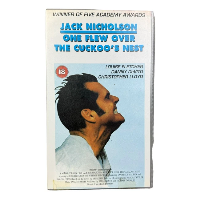 ONE FLEW OVER The Cuckoos Nest Video VHS Movie Cinema Video Cert 18 ...