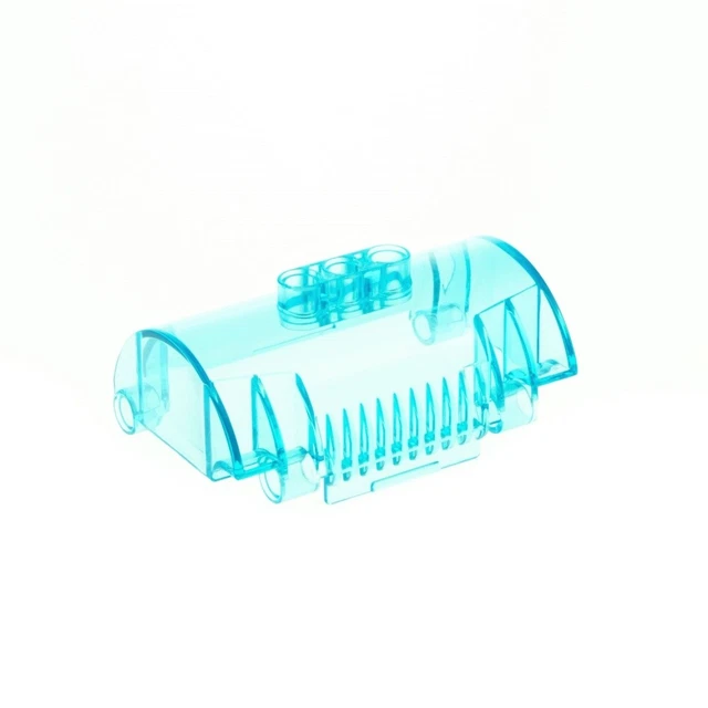 1X LEGO CILINDRO Mitad 3x5x8 Transparente Claro Azul Pin Agujeros ...