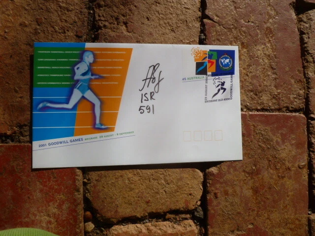 ISRAELI POLE VAULTER TEAM Aleksandr Averbukh SIGNED 2001 GOODWILL GAMES ...