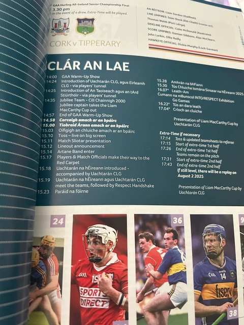 CORK V TIPPERARY All-Ireland GAA hurling final programme July 2025 £15.57 - PicClick UK