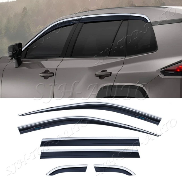 FOR 2026-2027 TOYOTA RAV4 Chrome Strip Window Visor Vent Shades Sun ...