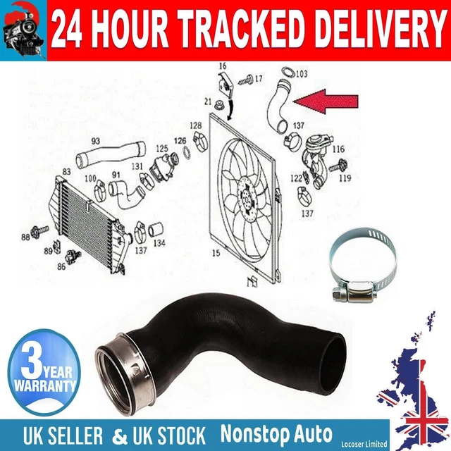 TURBO INTERCOOLER HOSE PIPE FOR MERCEDES M Class W163 ML 270 Cdi ...