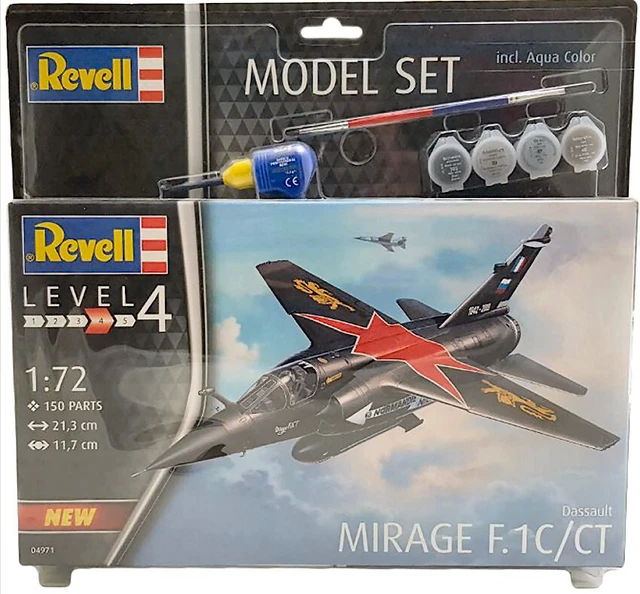 MINIATURE AVIONS MODÉLISME Kit Montage Revell Mirage F-1 CCT Model Set ...