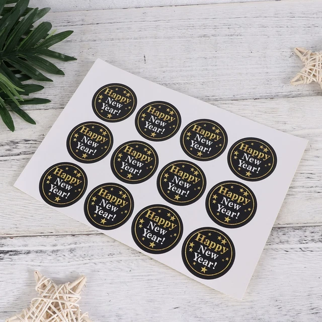 8 SHEETS HANDMADE Food Baking Seal Stickers Happy New Year Cookie $19. ...