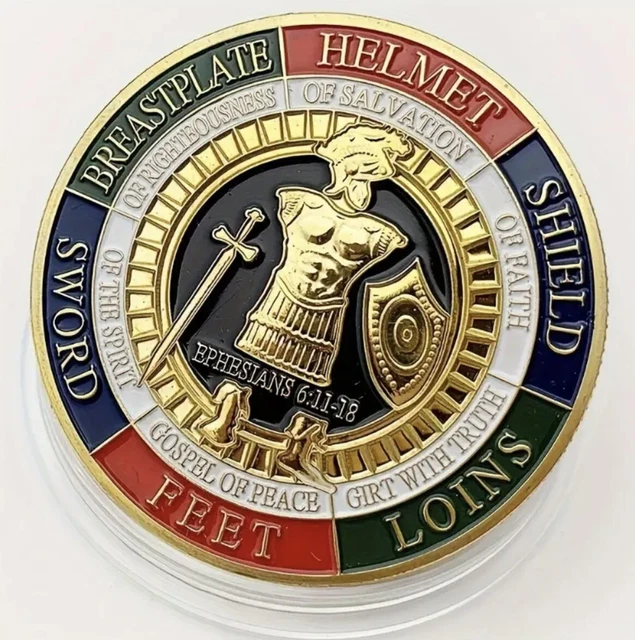 FULL ARMOR OF God Challenge Coin, Collectible Prayer Commemorative Coin ...