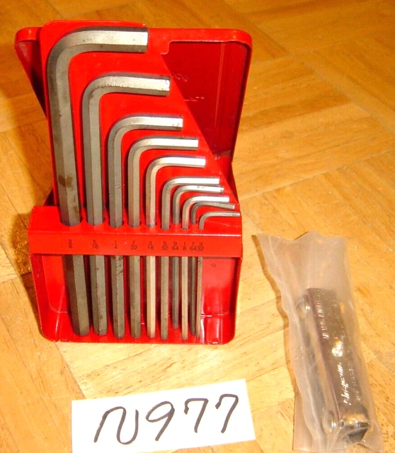 SNAP-ON TOOLS 10 Piece Sae. Long Hex Key L Shape Wrenches & 7 Pc ...