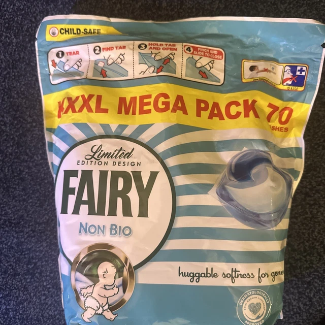 FAIRY NON-BIO PODS Washing Liquid Laundry Detergent Capsules Tablets 70 ...