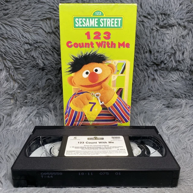 123 COUNT WITH Me VHS 1997 Tape VCR Video Tape Movie Sesame Street ...
