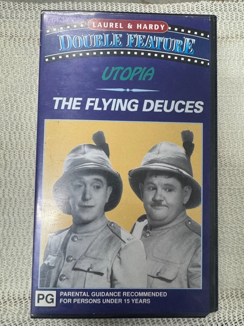 LAUREL & HARDY Double Feature Utopia & The Flying Deuces Box Set VHS ...