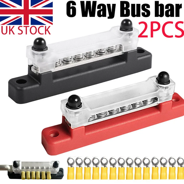 6 WAY BUS Bar Auto&Marine Power Distribution Earthing Block 150A 48V ...