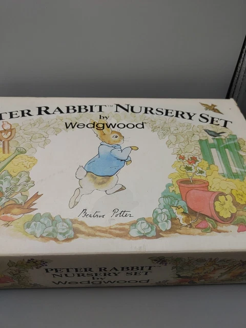 VINTAGE WEDGWOOD PETER Rabbit by Beatrix Potter 3 Piece Porcelain ...