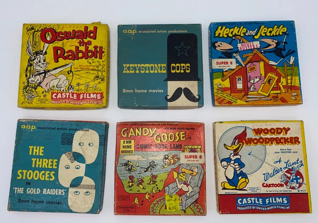 8MM FILM WOODY Woodpecker Gandy Goose Heckle & Jeckle Three Stooges ...