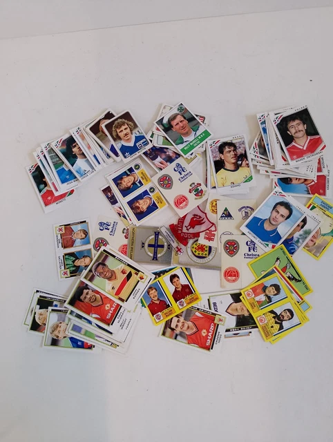 VINTAGE PANINI FOOTBALL sticker cards 70s 80s 90s job lot + dandy buble ...