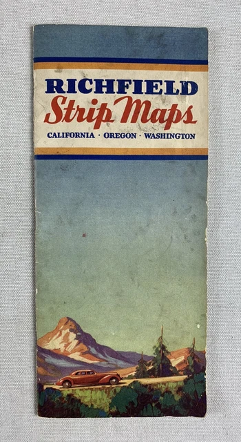VTG RICHFIELD STRIP Maps Booklet 1950S Gas Oil Petroliana Calif Oregon ...