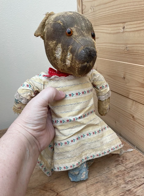 VERY OLD TEDDY BEAR Vintage Tatty Well-Loved Toy NEEDS LOVE & TLC (Pls ...