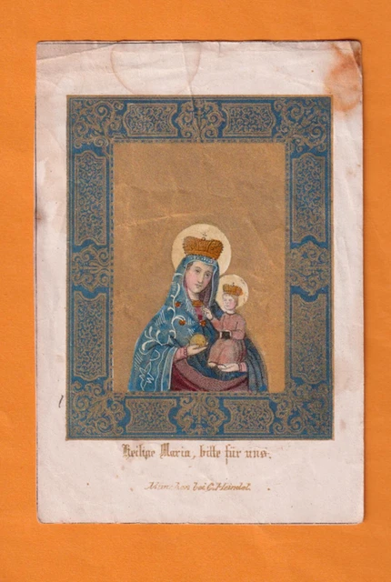 ALTES ANDACHTSBILD MARIA mit Jesukind - Heindel, coloriert EUR 4,00 ...