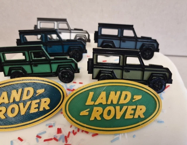 ANNIVERSARY BIRTHDAY CAKE Topper Cars 4x4 off road land rover defender ...