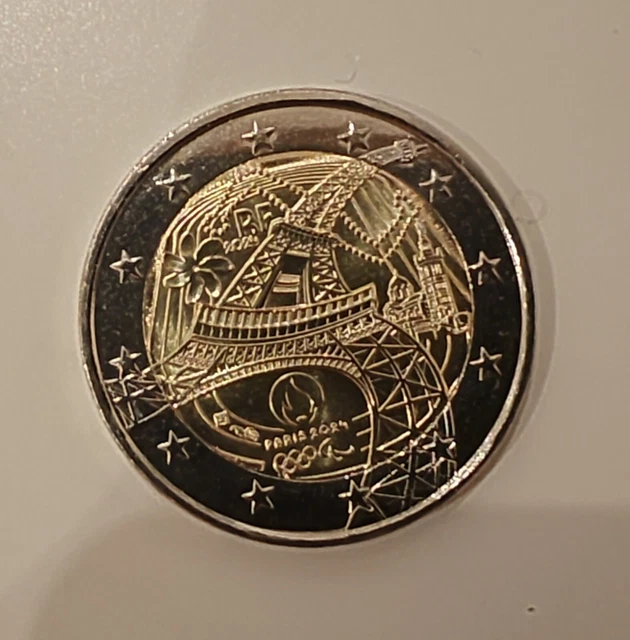 PIÈCE COMMÉMORATIVE DE 2 Euros- JO Paris 2024 - motif Tour Eiffel- UNC- Neuve EUR 15,00 ...
