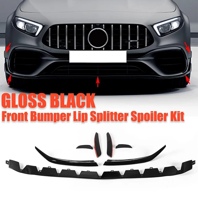 FRONT BUMPER SPLITTER Lip Aero Kit For Mercedes A Class W177 A45 A35 ...