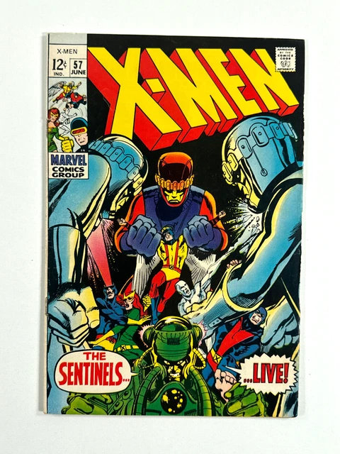 X-MEN #57 (1969) Sentinels Larry Trask vtg comic book Marvel £76.70 ...