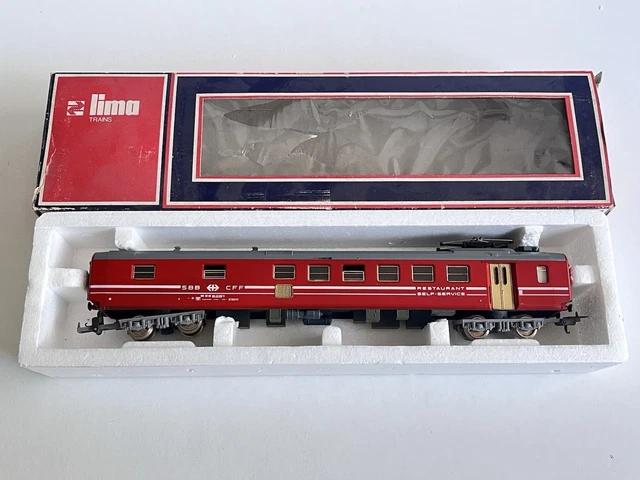 LIMA 9245 SWISS SBB EWI Restaurant coach, red, excellent used boxed £14 ...