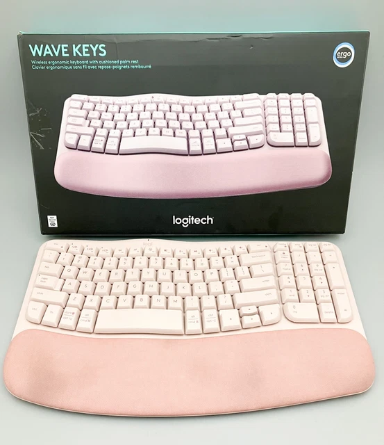 LOGITECH WAVE KEYS Wireless Ergonomic Keyboard - Rose $27.99 - PicClick