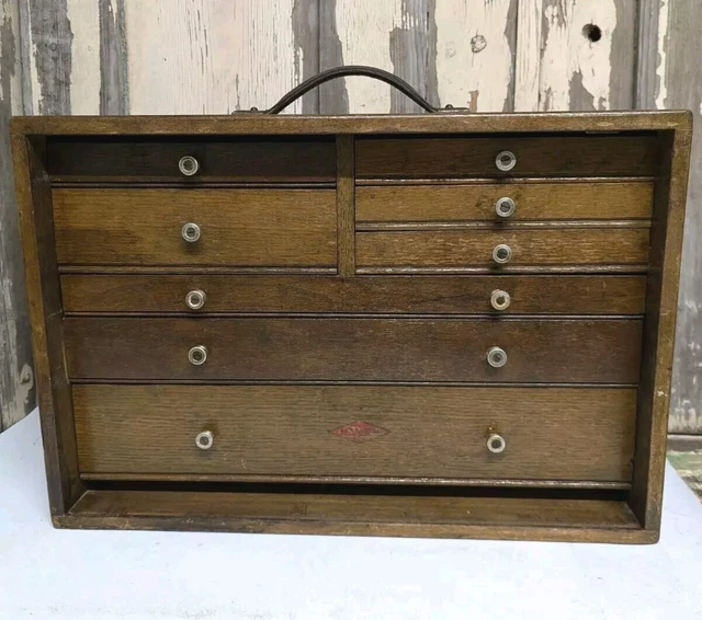 VINTAGE NESLEIN DRAWERS Engineers Wooden Tool Box, Engineering £110.00 ...