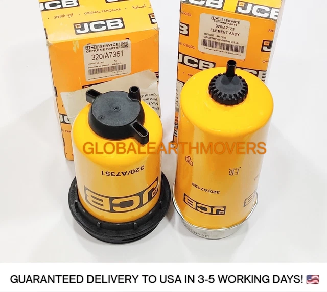 JCB BACKHOE - Genuine Jcb Fuel Filter Kit (Part No. 320/A7351 320/A7123 ...