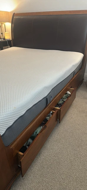 SLEIGH WOOD KING size bed £47.50 - PicClick UK