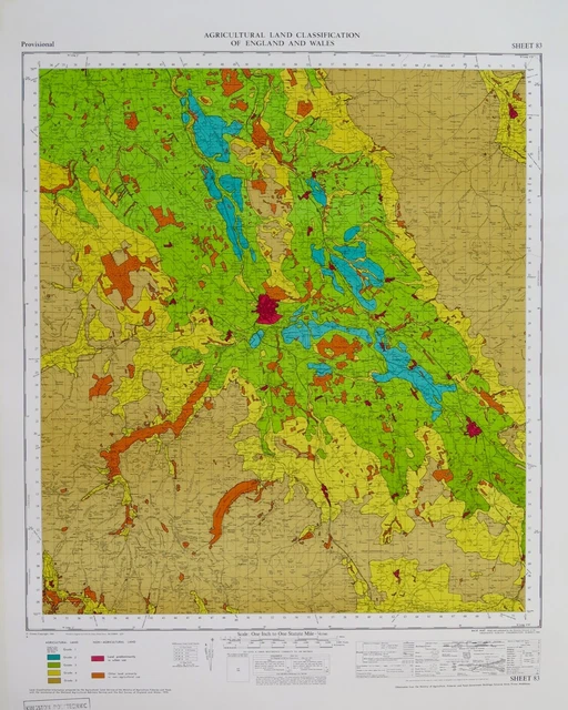 ORIGINAL GEO.MAP OF The Lake District NW England.1965.Colourful ...