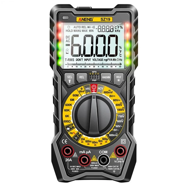 SZ19 DIGITAL MULTIMETER 6000 Counts Multimeter Avometer Transistor ...