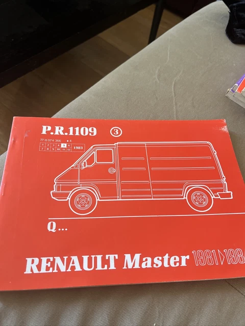RENAULT MASTER CATALOGUE pieces Rechanges Detachees PR 1109 3 Parts ...