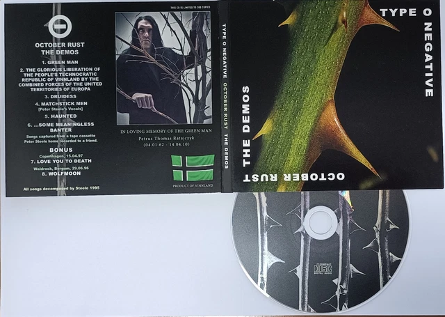 TYPE O NEGATIVE - October Rust The Demos Trifold Digi Cd Limited 300 ...