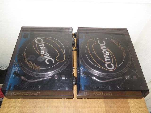 2 X CITRONIC PD-1 DJ turntable with cardridge & stylus - PAIR / BOTH ...