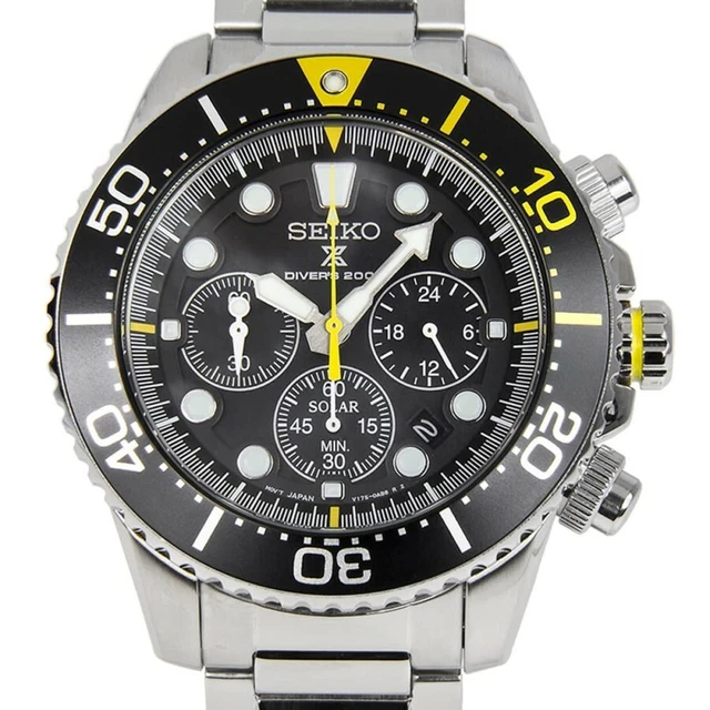 SEIKO PROSPEX SSC613P1 Solar Sea Watch Chronograph Steel Diver 200m ...