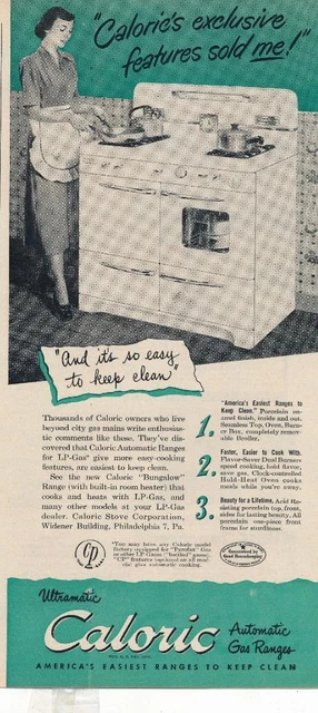 MAGAZINE AD - 1949 - Caloric Automatic Gas Range EUR 7,36 - PicClick FR