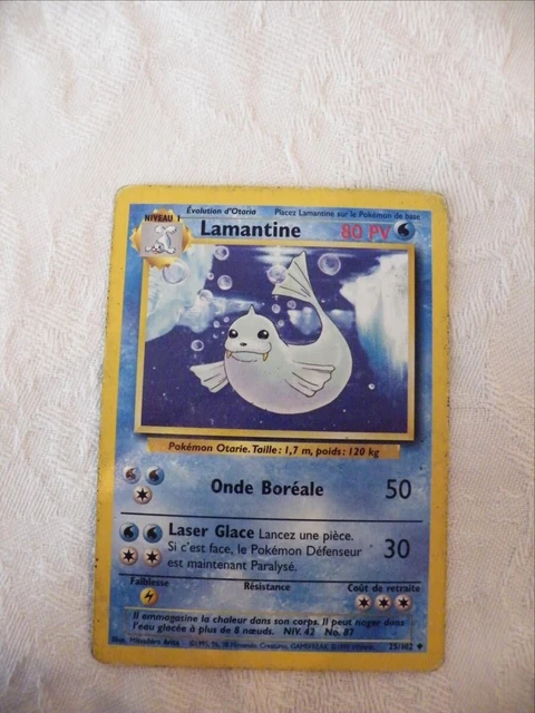 CARTE POKEMON LAMANTINE 1ère génération 1999 Wizards 25 / 102 losange ...