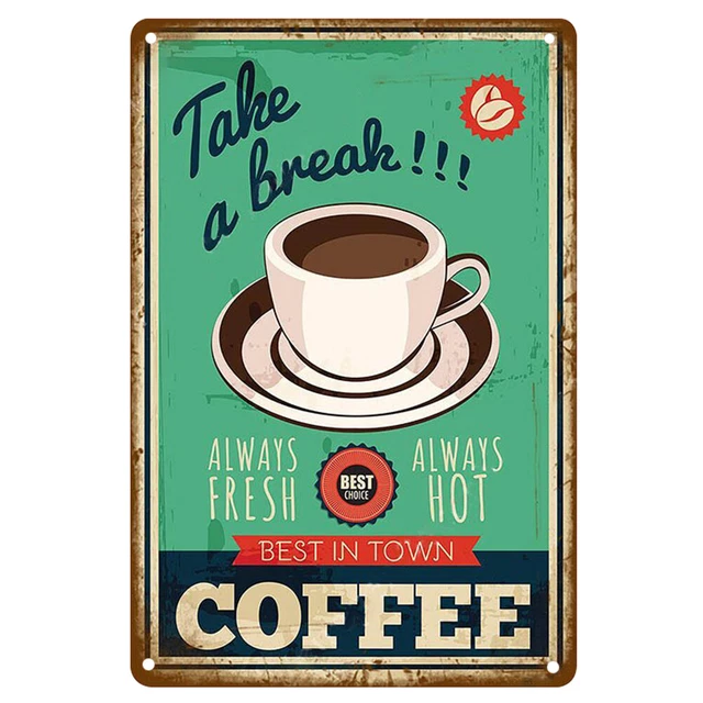 B# RETRO LETTER Metal Tin Sign Plate Vintage Home Bar Club Plaque ...