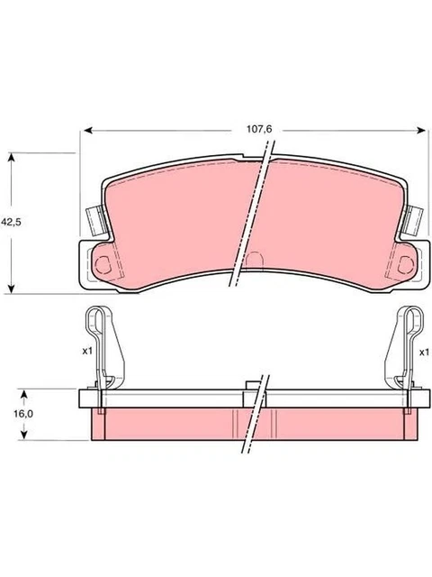 TRW DTEC BRAKE Pads fits Toyota Corolla 1.8 AE112 Liftback (GDB730DT ...