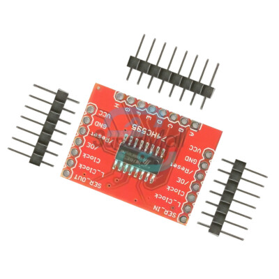 74HC595 SHIFT REGISTER Expansion Module Breakout PCB Circuit Board DC 3 ...