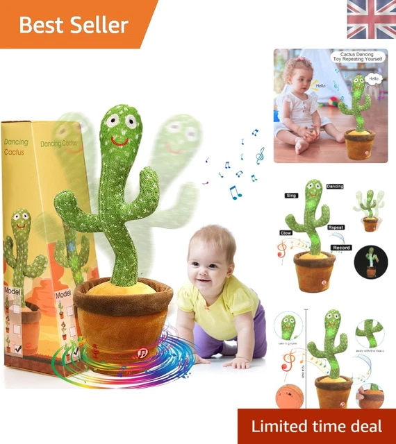 FUNNY VOICE REPEATING Cactus Toy that Dances and Sings - Ideal for Kids ...