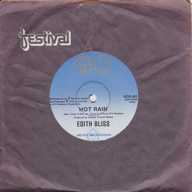 EDITH BLISS - If It's Love You Want / Hot Rain - 7" 45 Vinyl Record ...